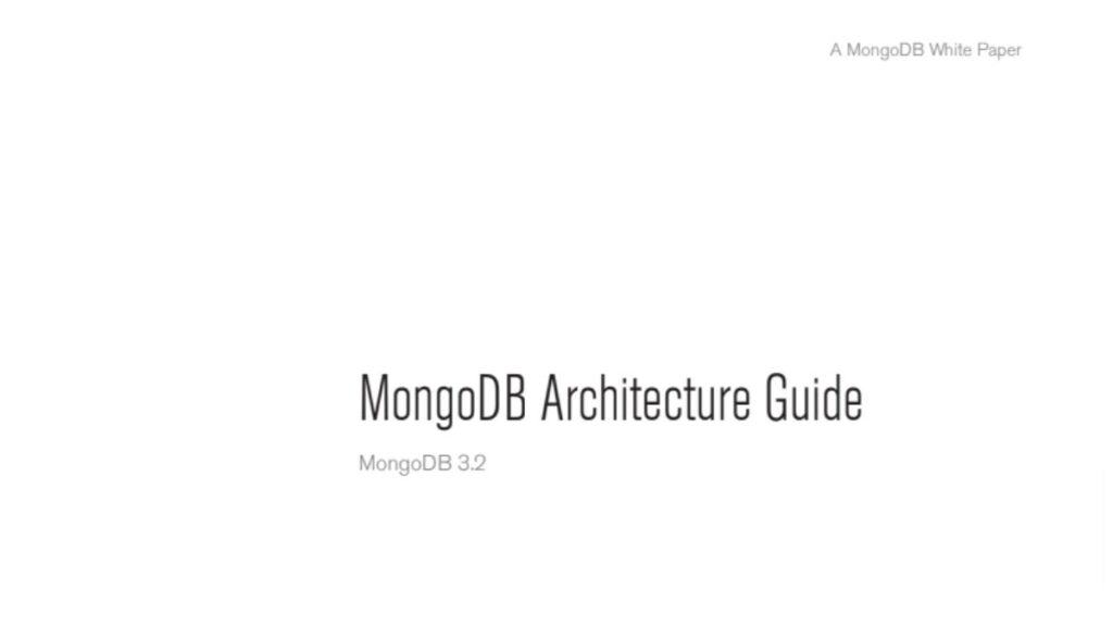 MongoDB Architecture Guide – revtechnewsroom
